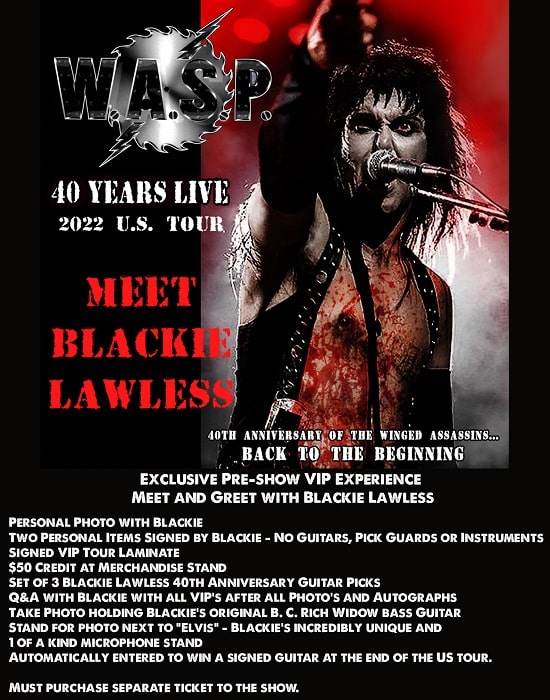 W.A.S.P. Announces VIP Meet & Greet Packages For Upcoming U.S. Leg Of ...