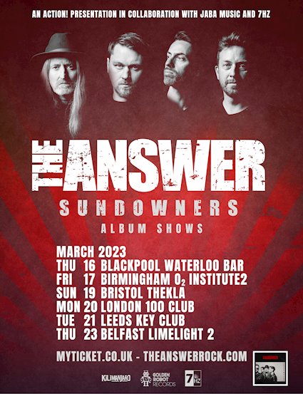 The Answer Announce UK & EU Special And Exclusive Album Shows ...